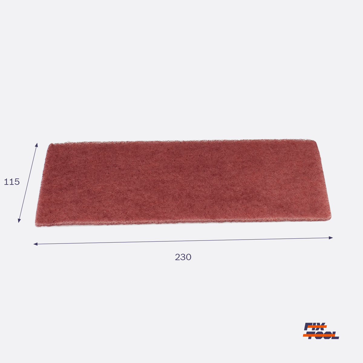 Шлифовальный войлок лист красный 115 мм x 230 мм Fix-Tool VERY FINE ...